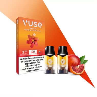 Capsules ePod Orange Sanguine - Vuse - Deux capsules de recharge pour ...