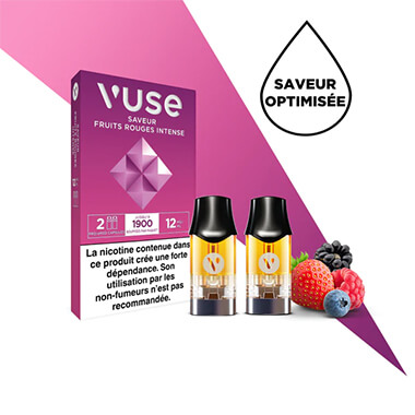 Capsules ePod Fruits rouges intense - Vuse - Deux capsules de recharge ...
